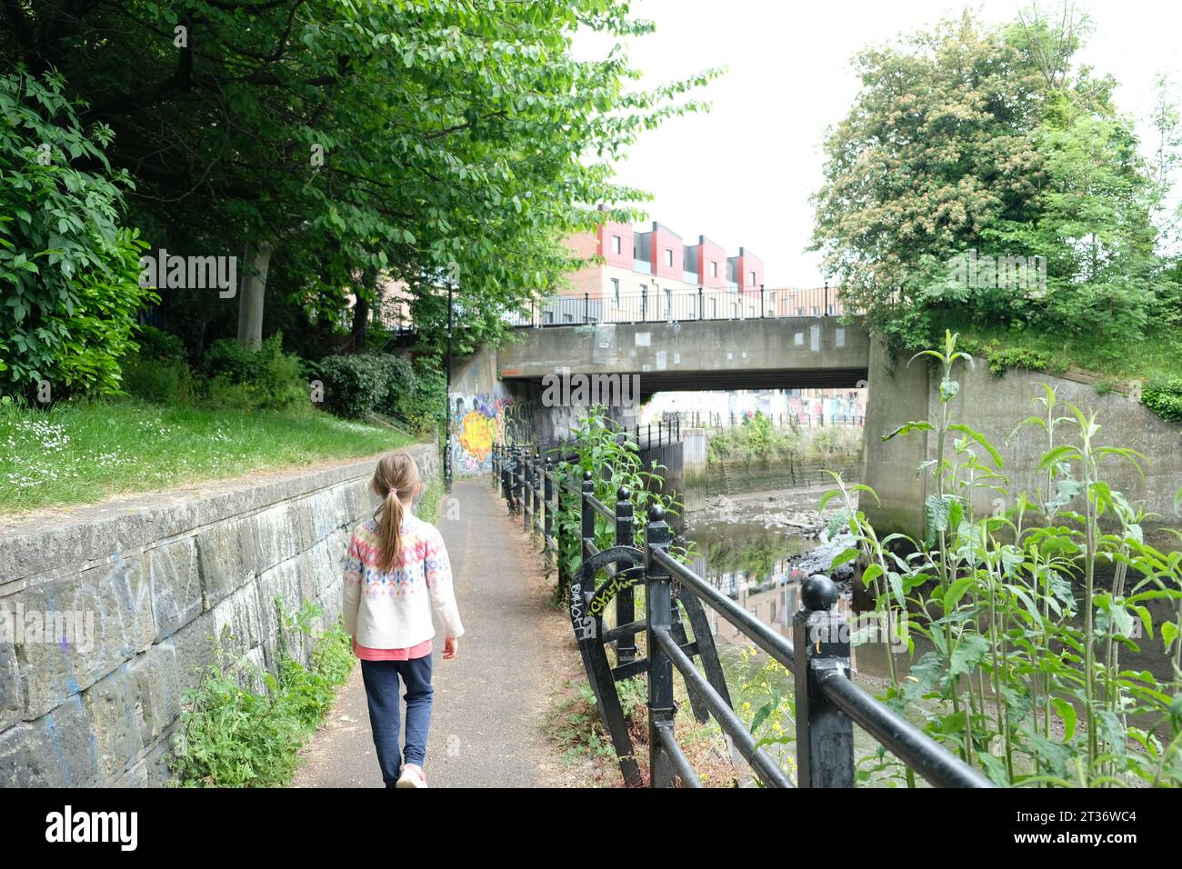 Newcastle riverside walk, Ouseburn UK Stock Photo - Alamy