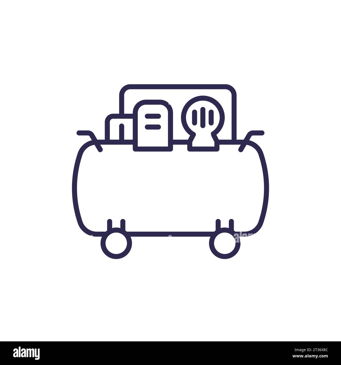 air compressor icon on white, line vector Stock Vector Image & Art - Alamy