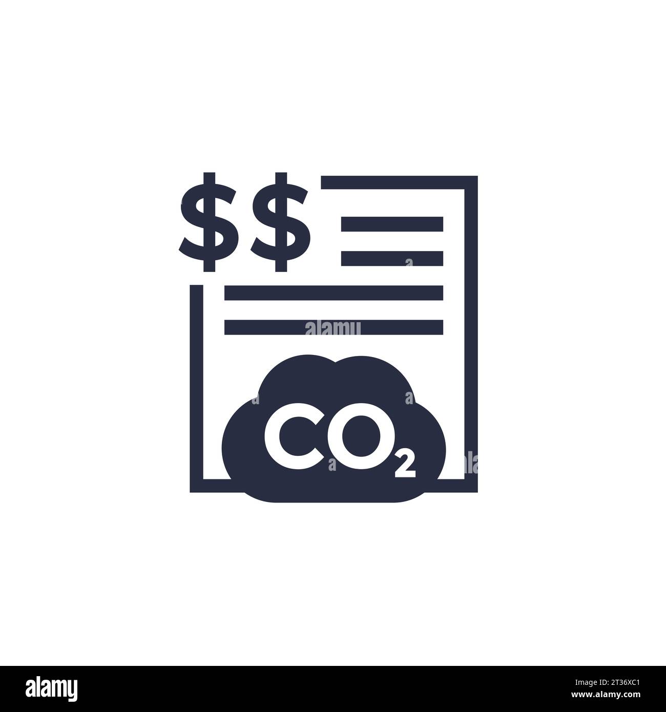 carbon dioxide emissions cost icon Stock Vector Image & Art - Alamy