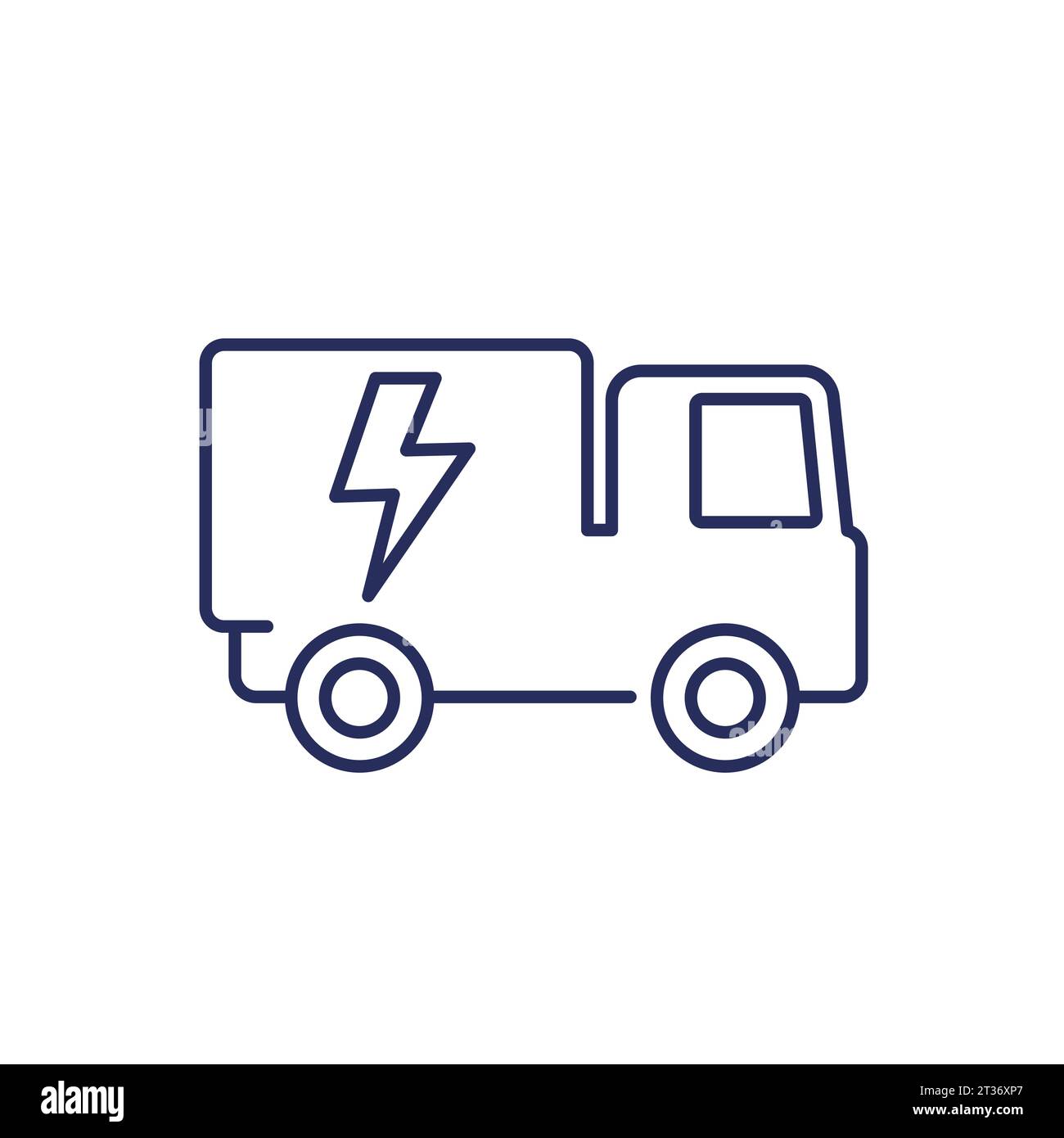 Electric delivery van on Cut Out Stock Images & Pictures - Alamy