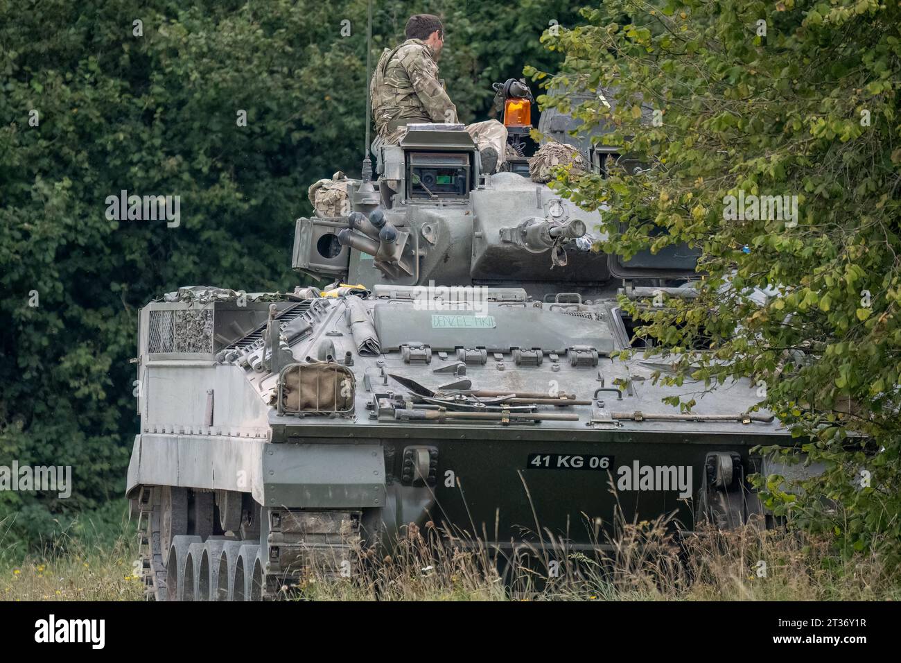 Close-up of a British army FV510 Warrior Infantry Fighting Vehicle ...