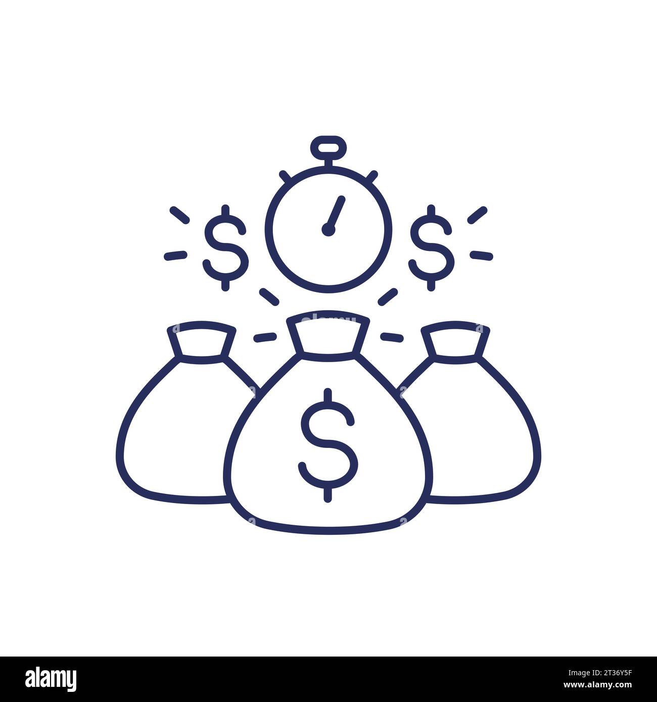 Fast money time stopwatch Stock Vector Images - Alamy