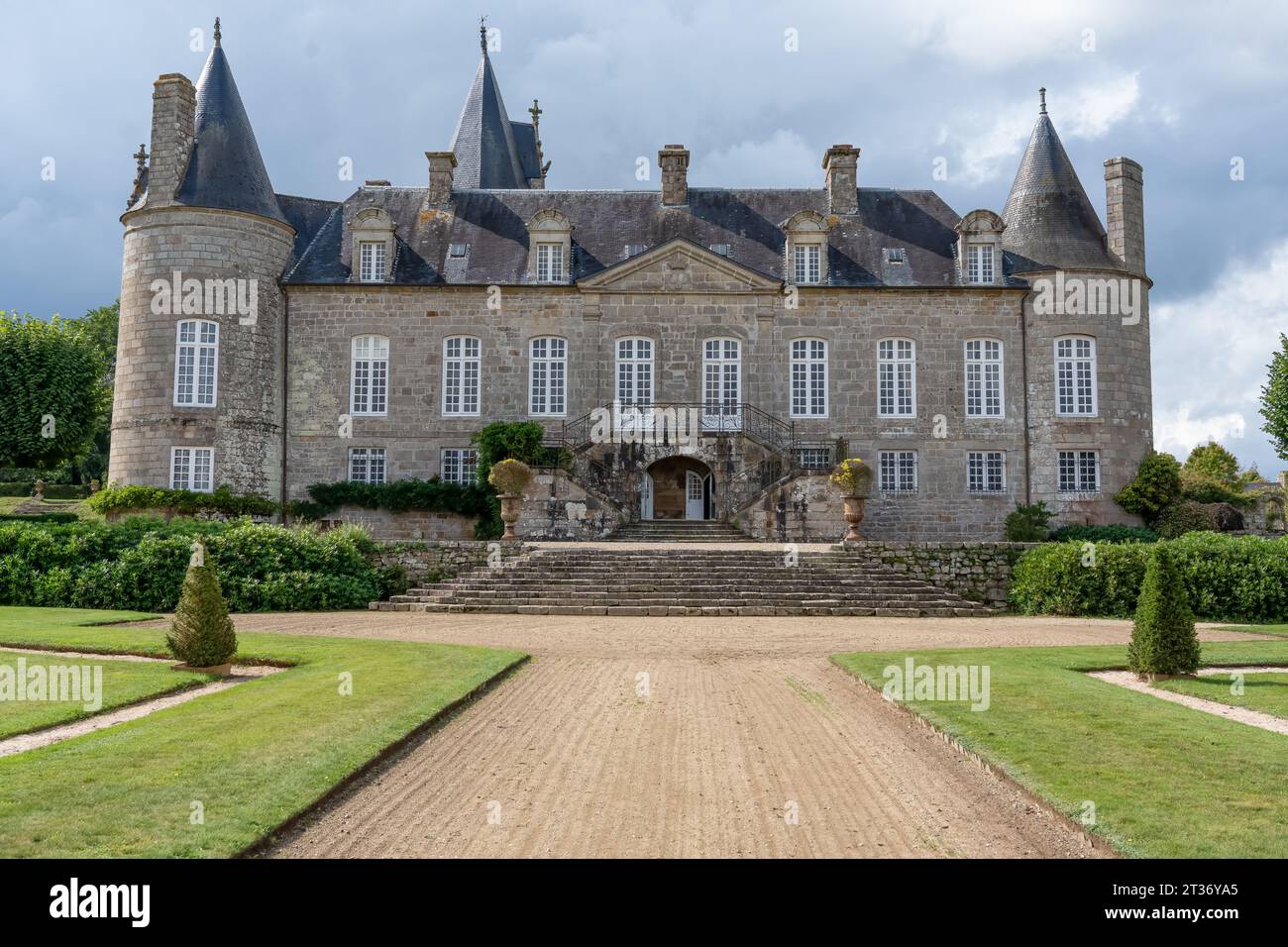 Chateau de Kergrist, France. Medieval estate house with normandy ...