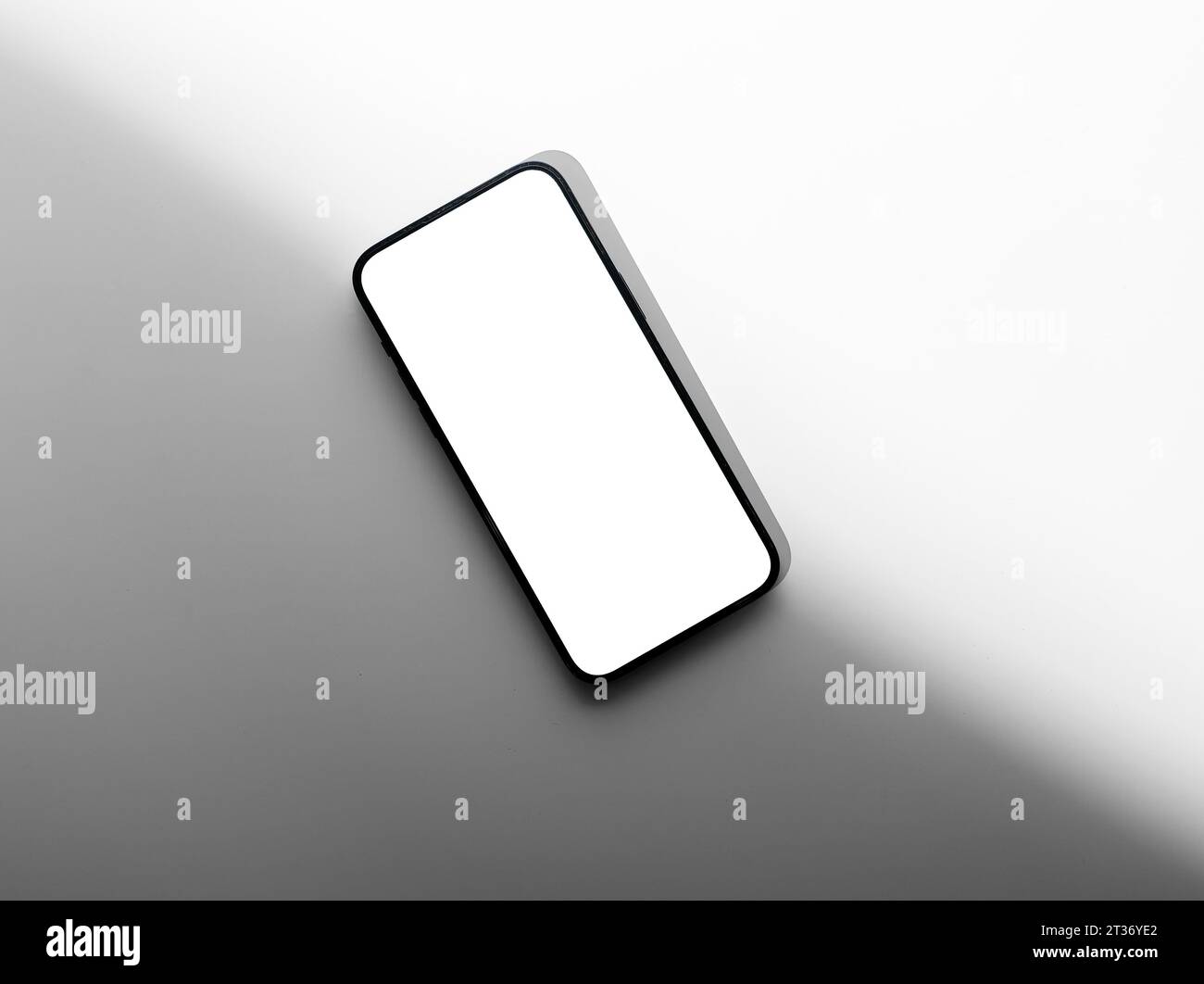 Mobile phone screen mockup, display mock up, top view. Smartphone ...