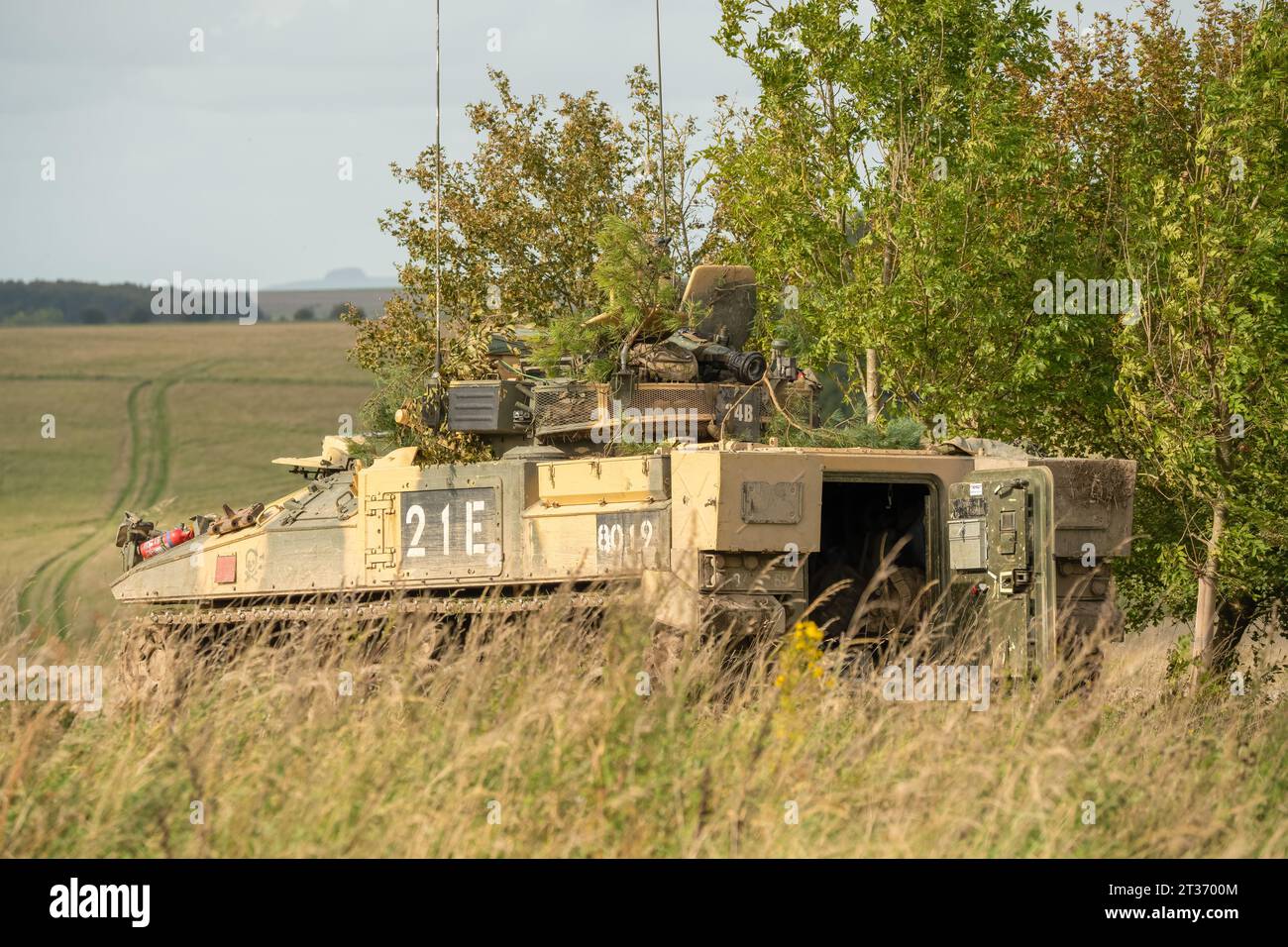 Close-up of a British army FV510 Warrior Infantry Fighting Vehicle ...