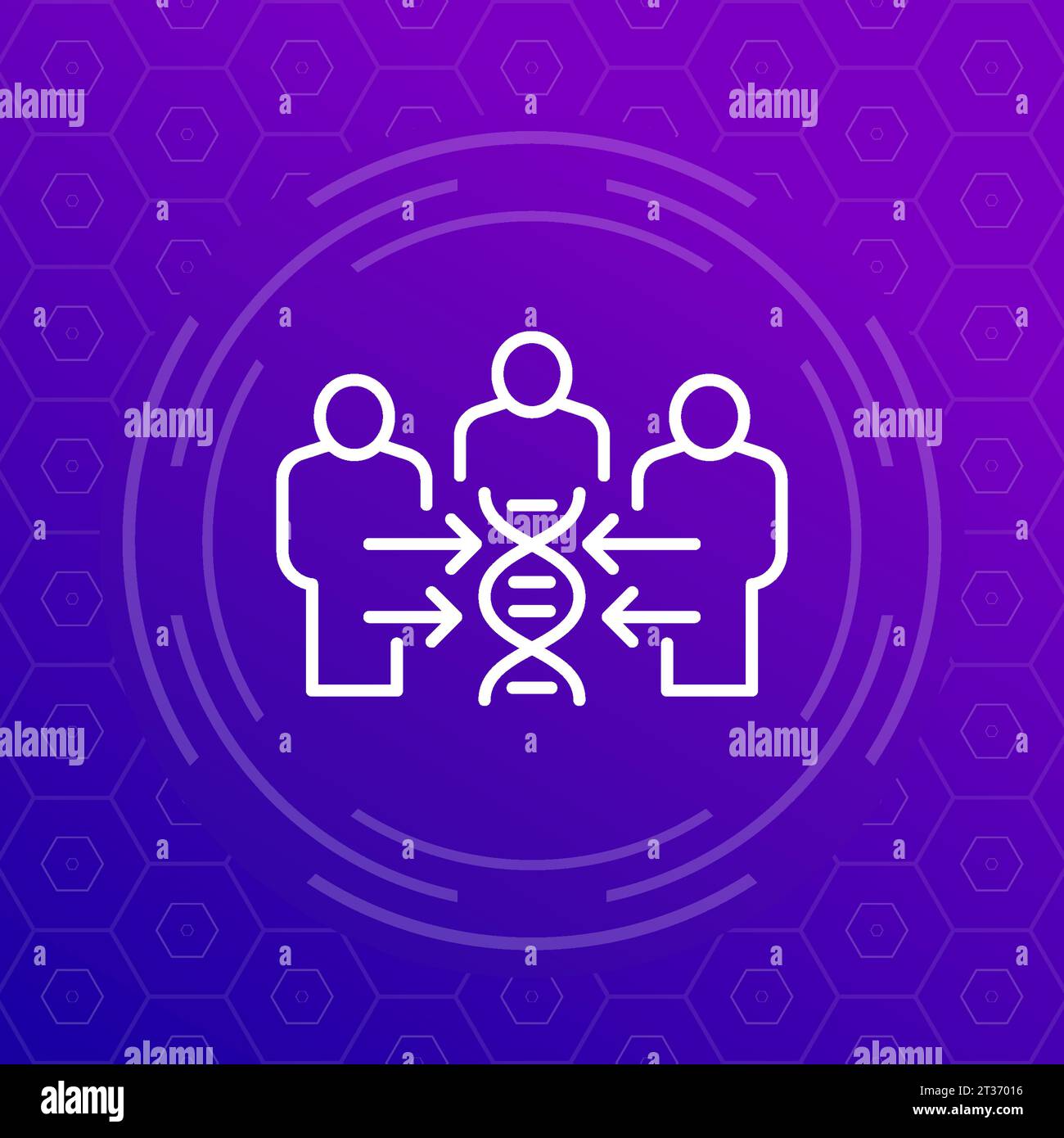 cloning or clones line icon with dna and people Stock Vector Image ...