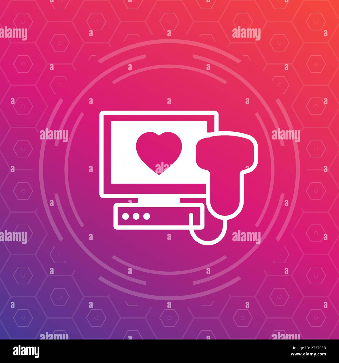 cardiac ultrasound scanner icon, sonography vector Stock Vector Image & Art - Alamy