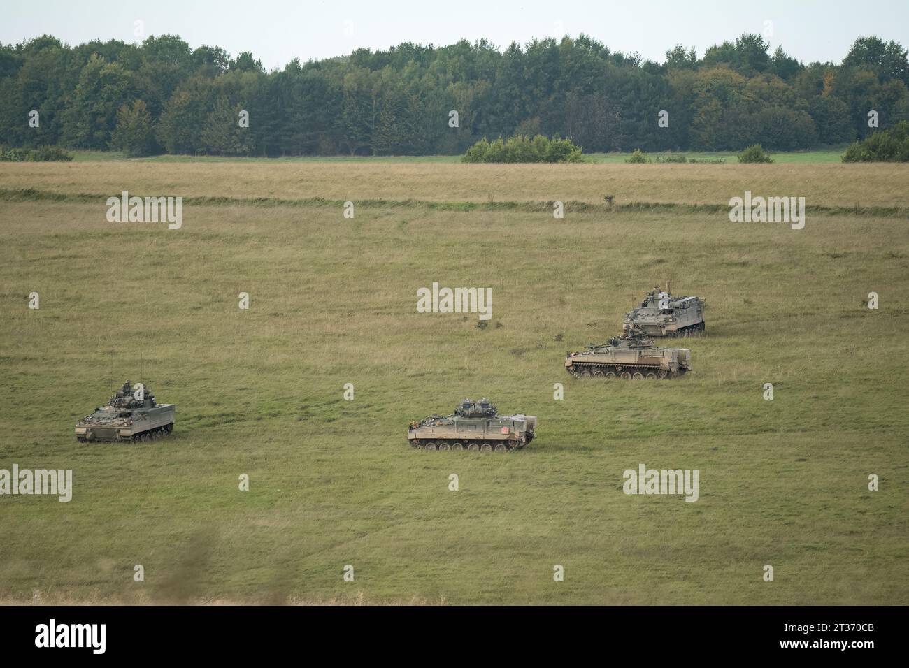 British army FV510 Warrior Infantry Fighting Vehicles on combat ...