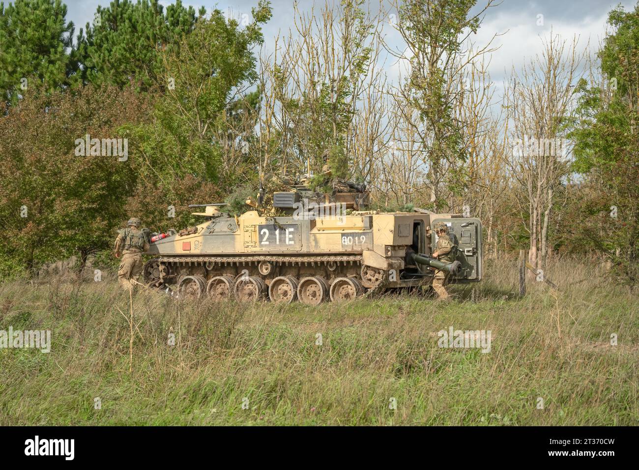 Close-up of a British army FV510 Warrior Infantry Fighting Vehicle ...