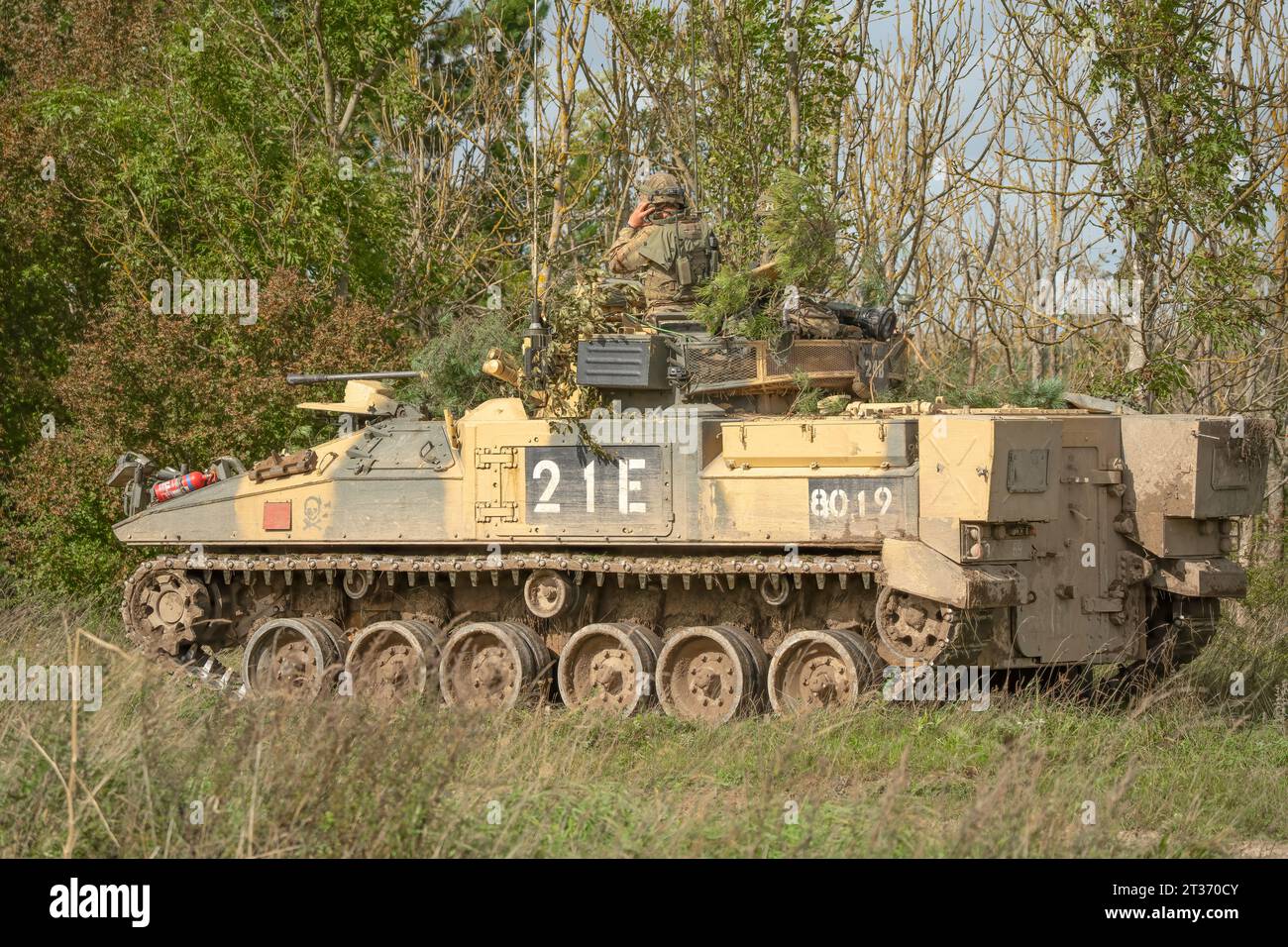 Close-up of a British army FV510 Warrior Infantry Fighting Vehicle ...