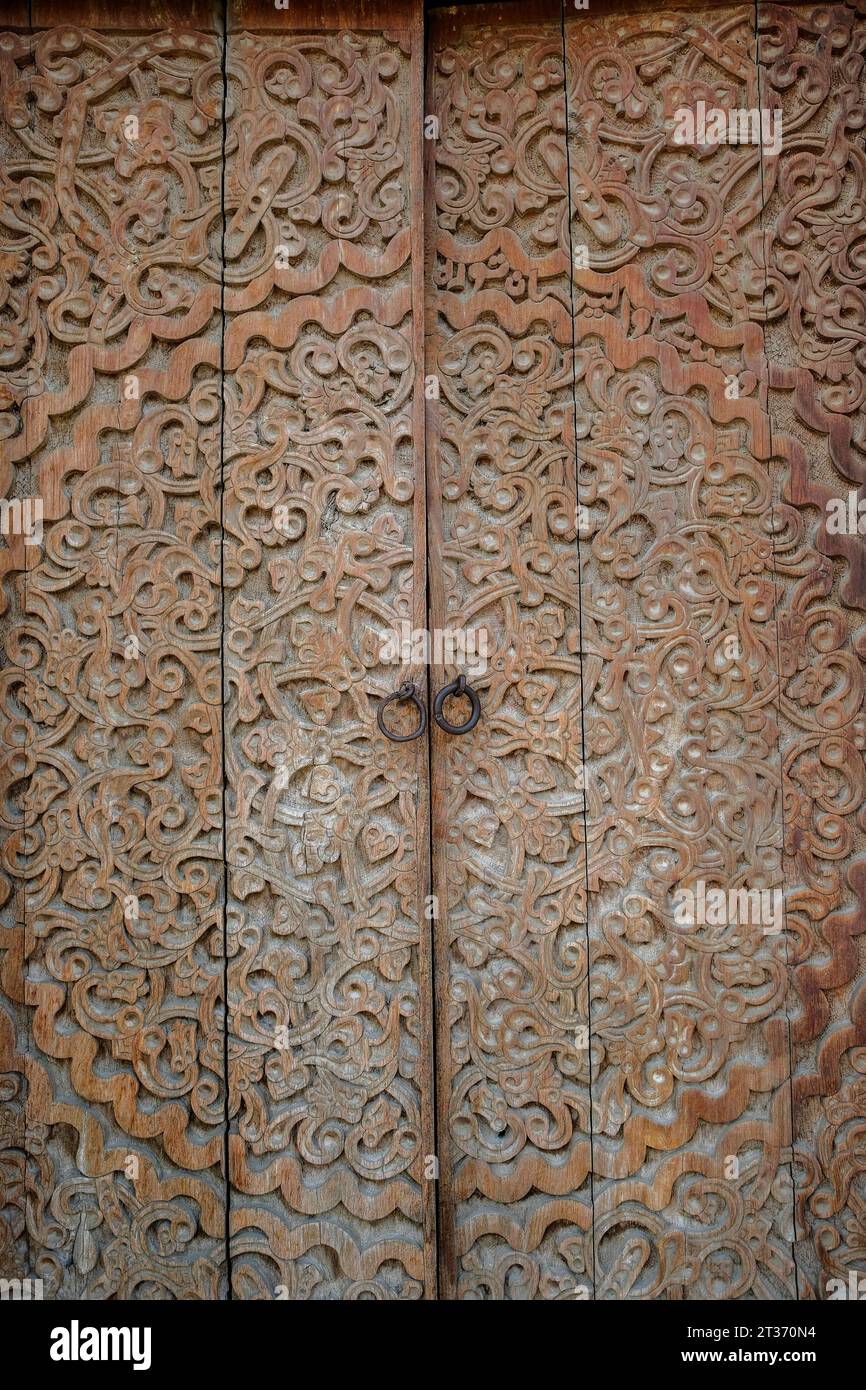 Rishton, Uzbekistan - October 22, 2023: Detail of the door of the ...