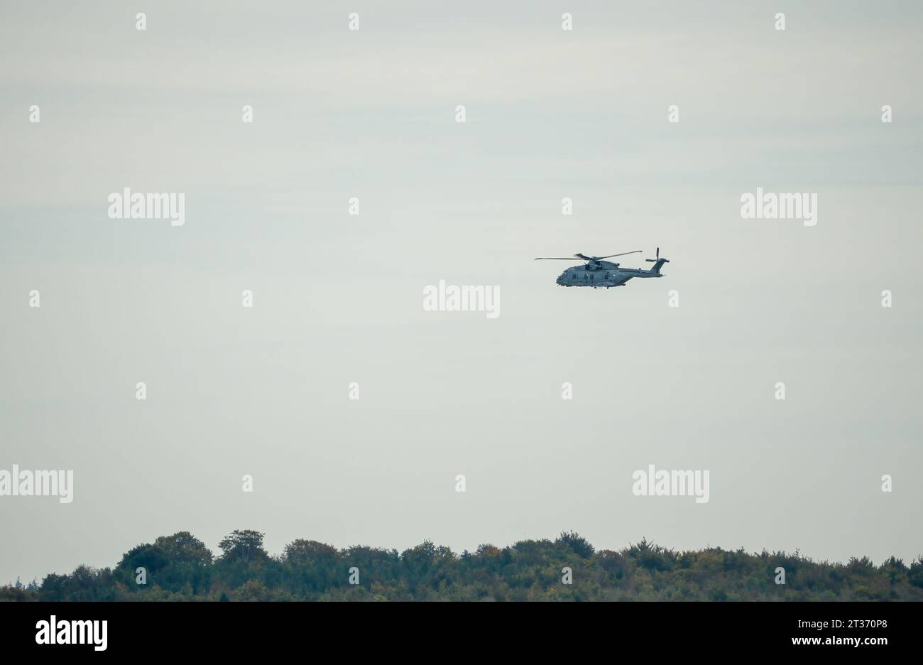 British Royal Navy Agusta-Westland Merlin HM.2 AW101 helicopter flying ...