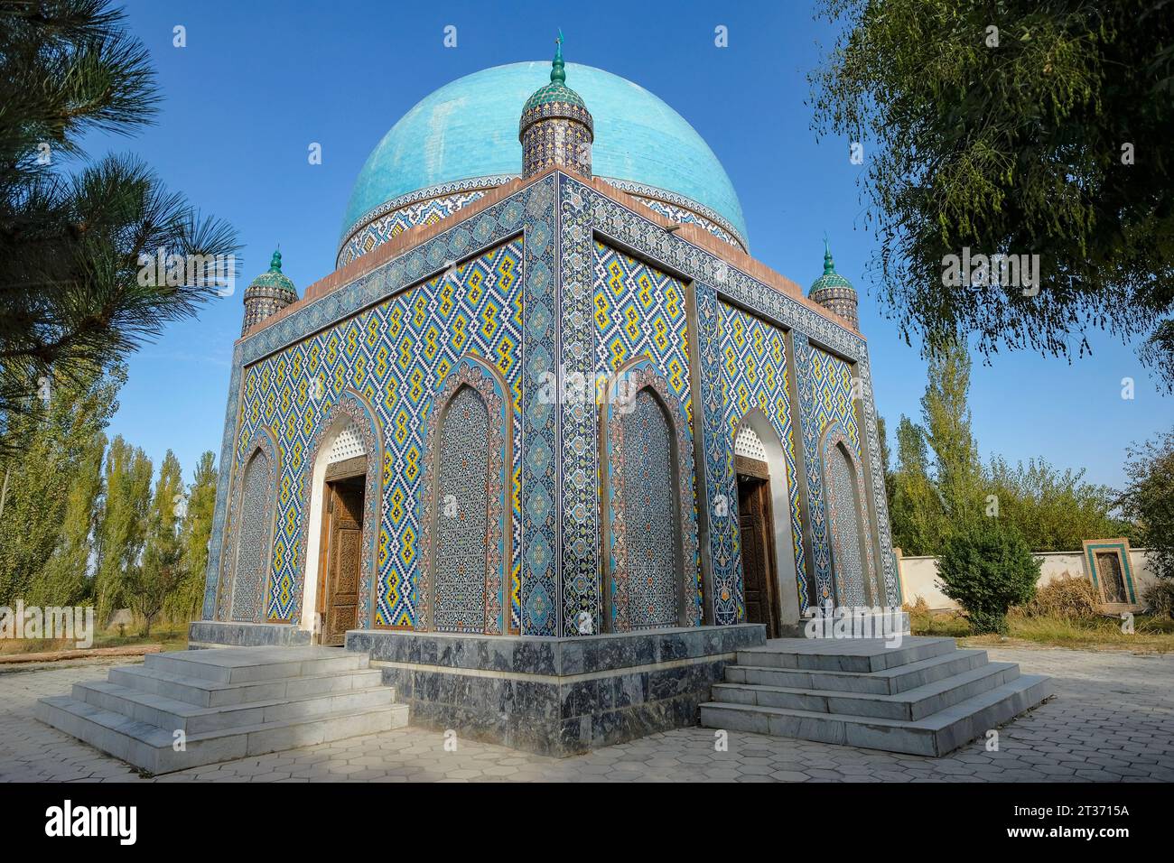 Rishton, Uzbekistan - October 22, 2023: Roshidoni Mausoleum at Rishton ...