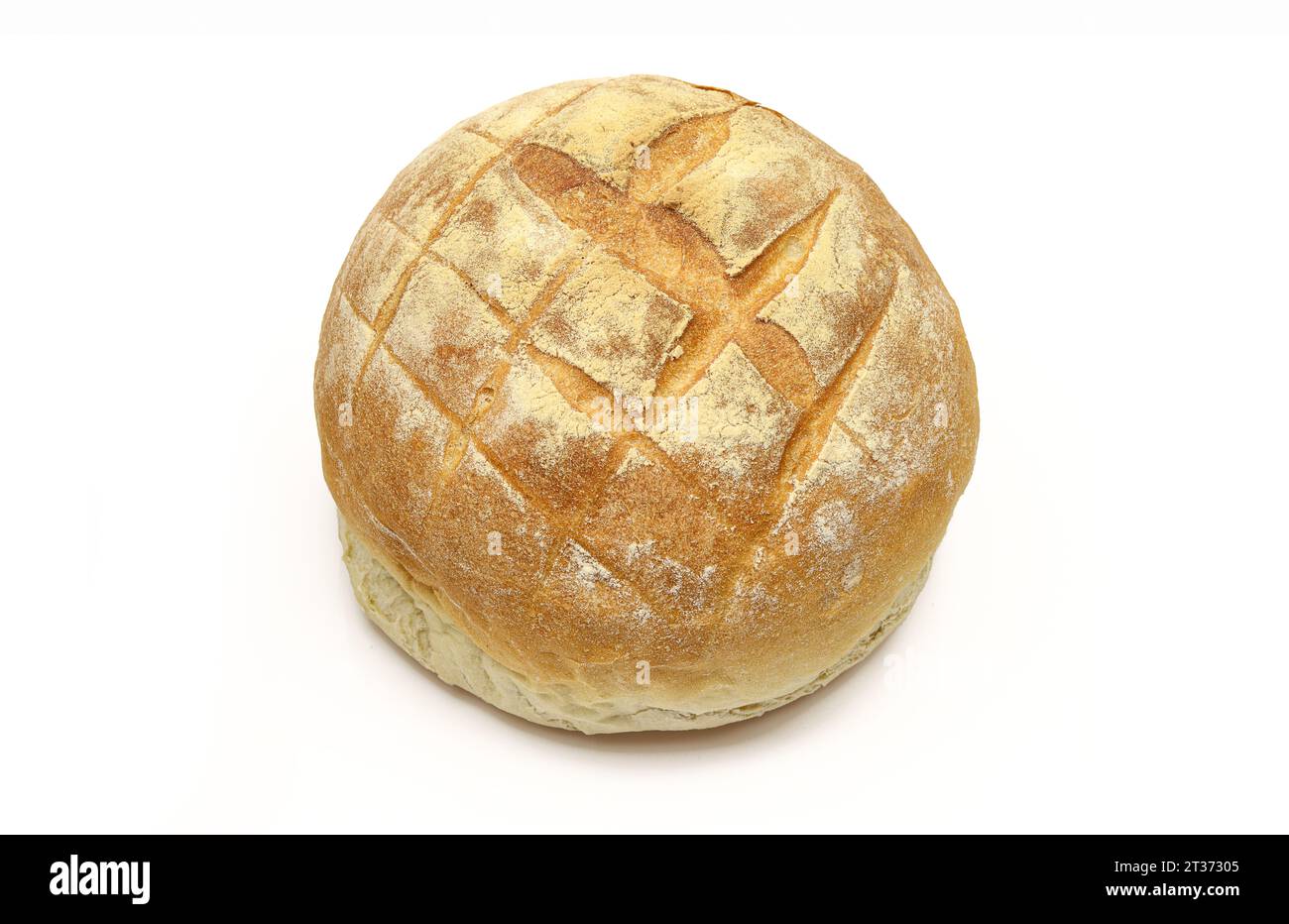 Whole round shaped bread isolated on white background Stock Photo - Alamy