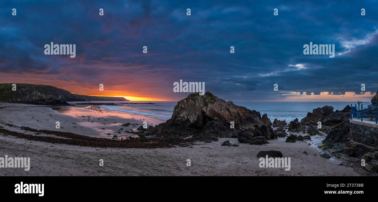 Absolutely stunning sunrise landscape image of Kennack Sands in ...