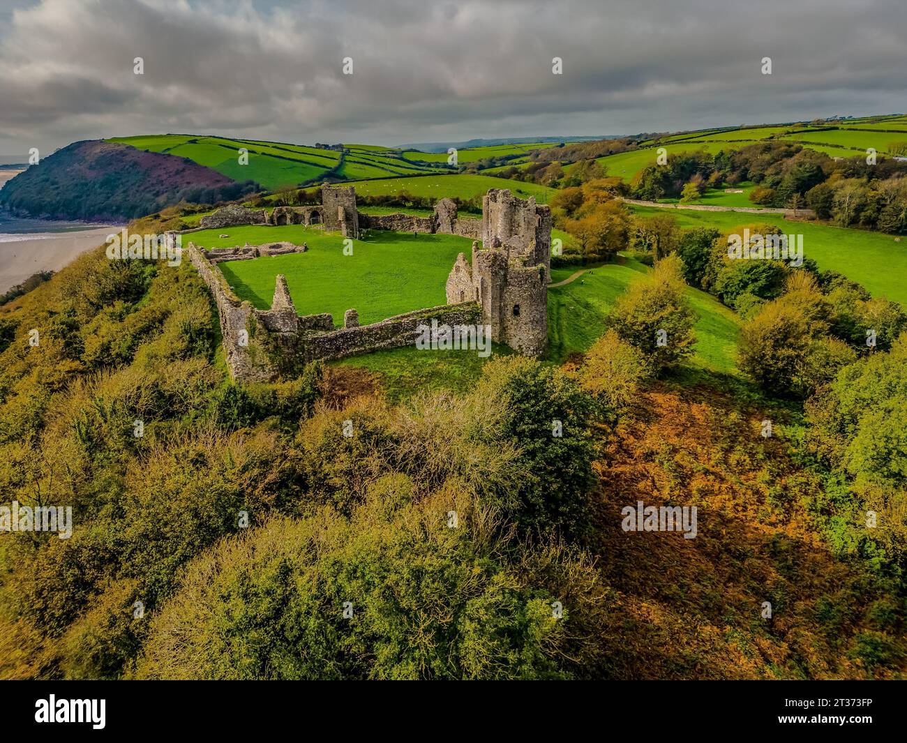Llanstephan Castle, Wales, UK Stock Photo - Alamy