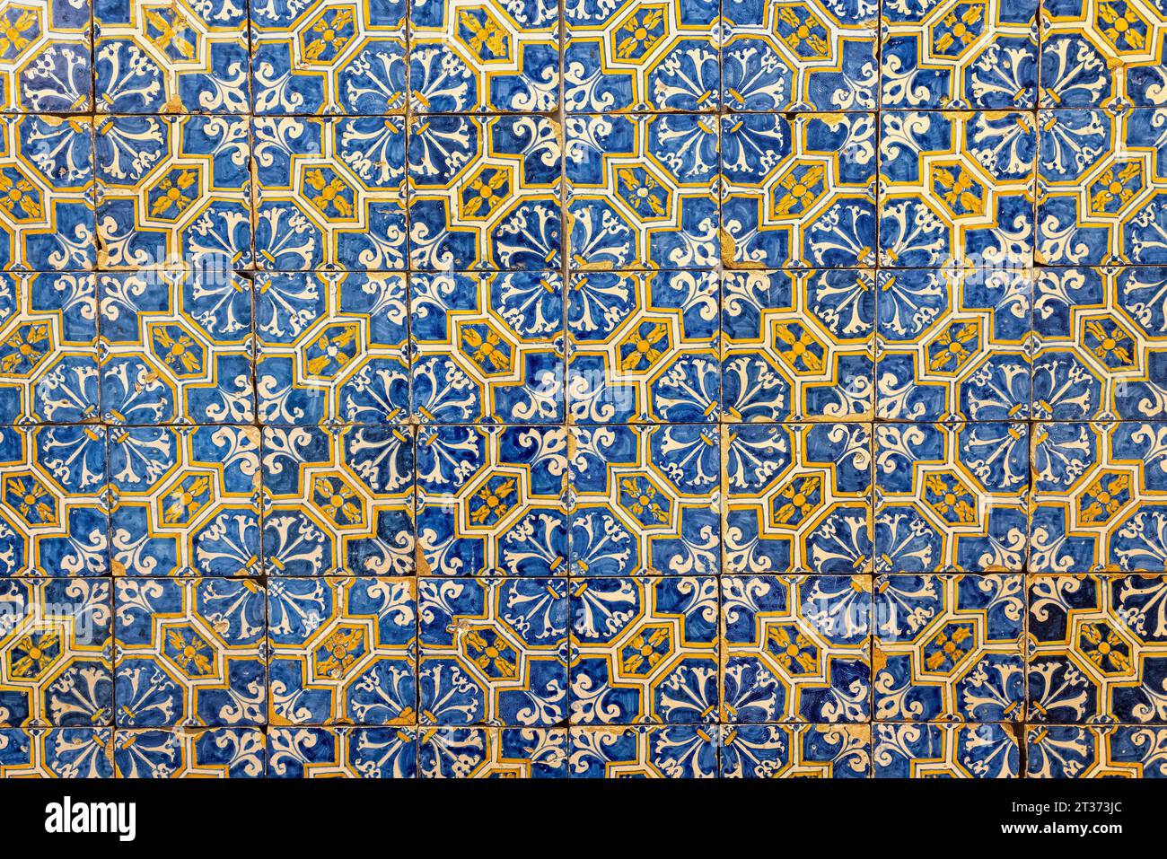 Portugese glazed ceramic tiles on display in the National Museum of ...