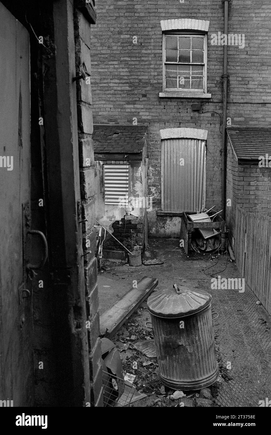 Lean-to sculleries and backyards of Victorian terraced houses awaiting ...