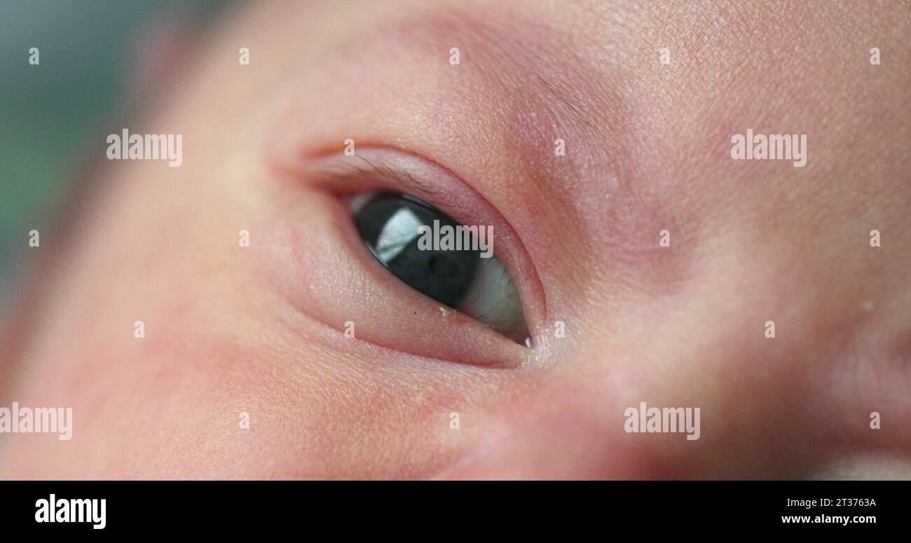 Newborn baby eyes in macro Stock Photo - Alamy