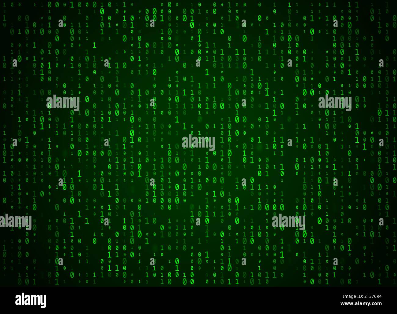 Vector binary code green background. Big data and programming hacking ...