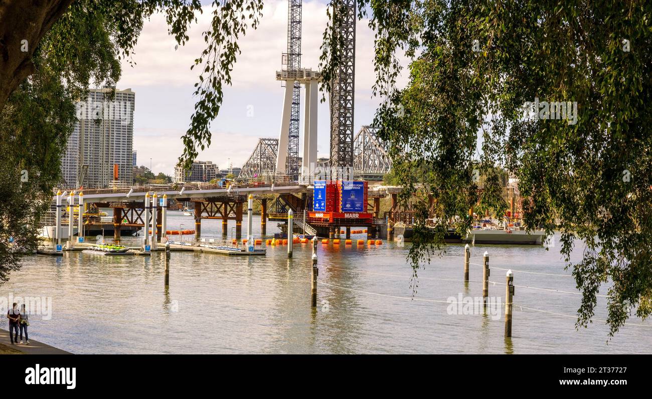 New bridge to Kangaroo point for walkers and cyclists , Brisbane ...
