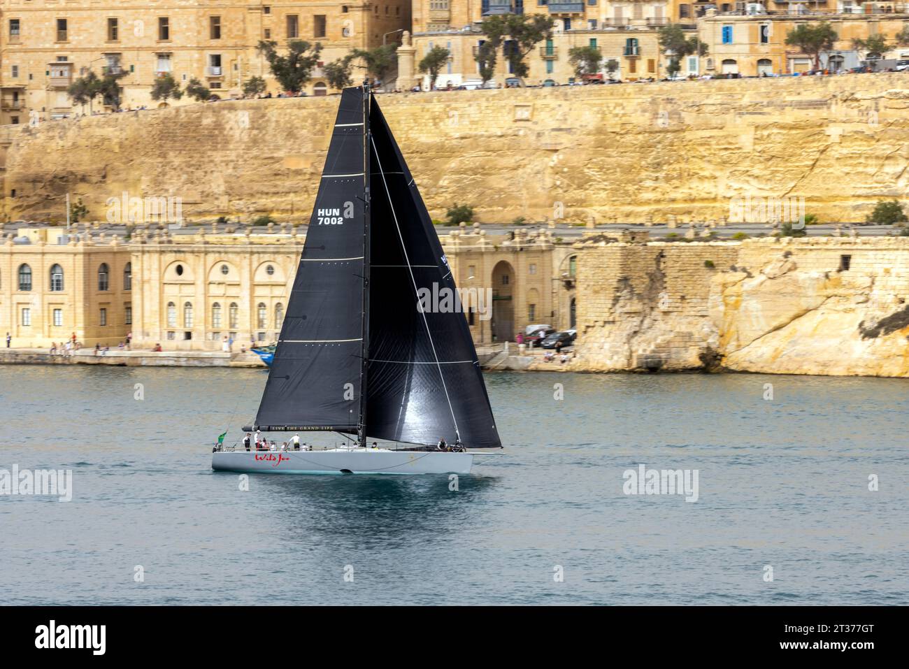 Opening day of the 2023 Middle Sea Race with mixed gusting breeze ...
