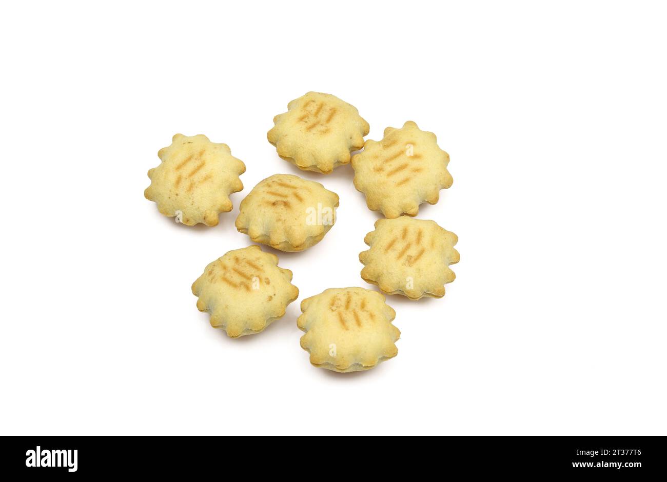 Group of choco filled wafer snack pads isolated on white background ...