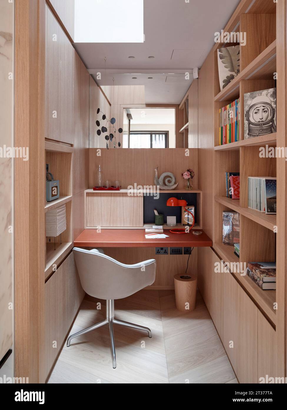 Work and study area with shelf. Mount Row Apartments, London, United ...