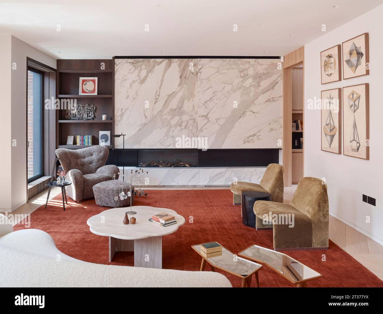 Living area. Mount Row Apartments, London, United Kingdom. Architect ...