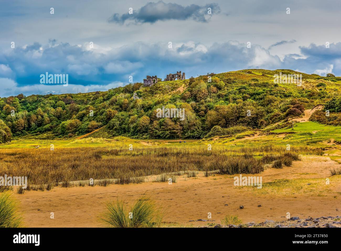 View of Pennard Castle, Gower, Wales UK Stock Photo - Alamy