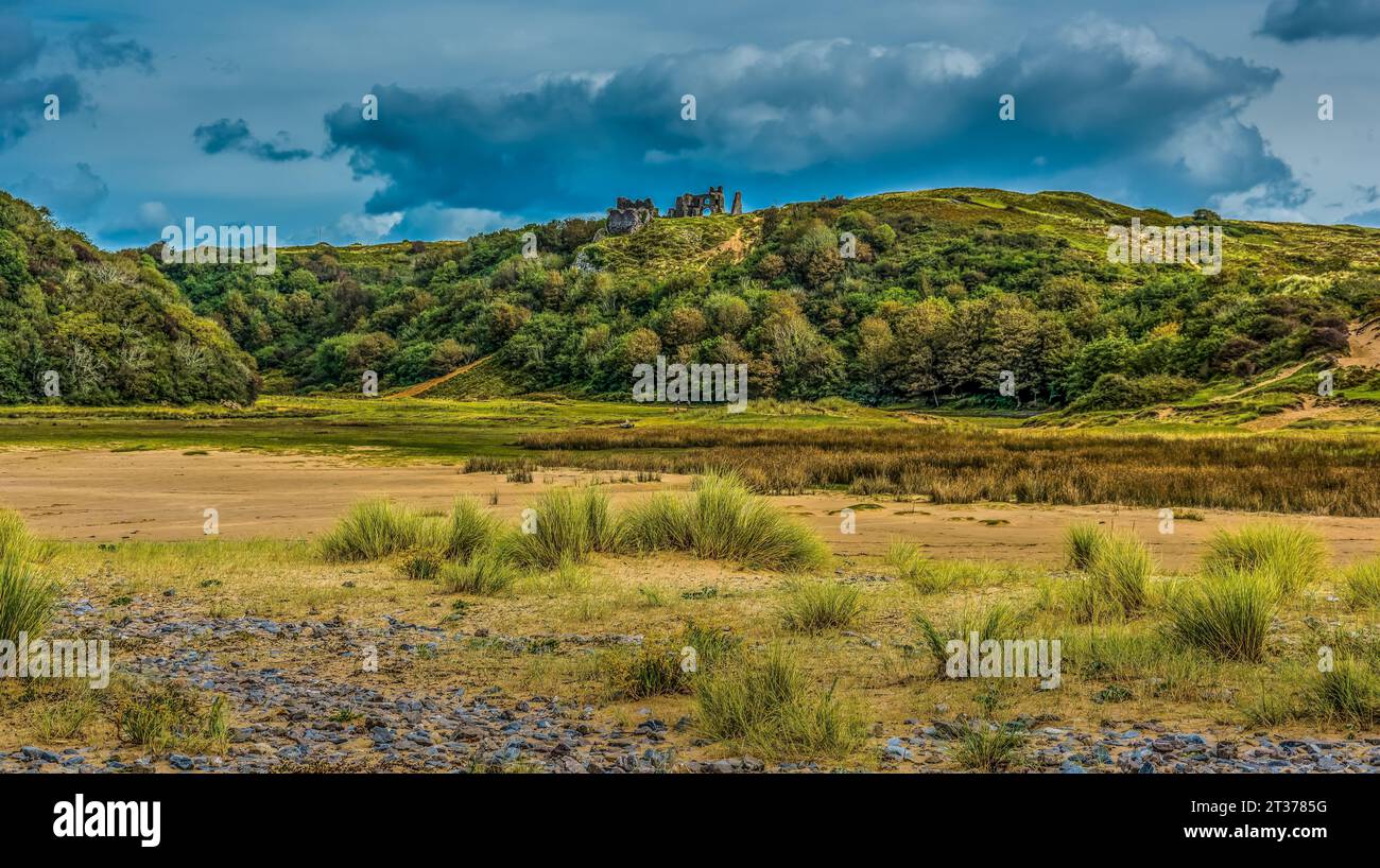View of Pennard Castle, Gower, Wales UK Stock Photo - Alamy
