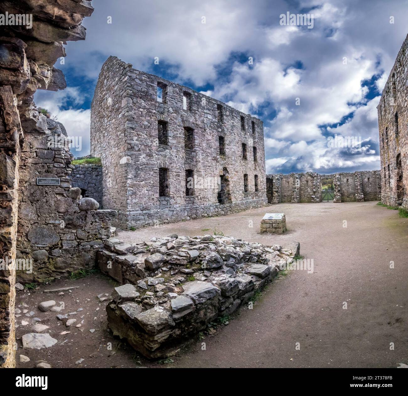 The image is of the ruins of Ruthven Military Barracks. Built in 1721 ...
