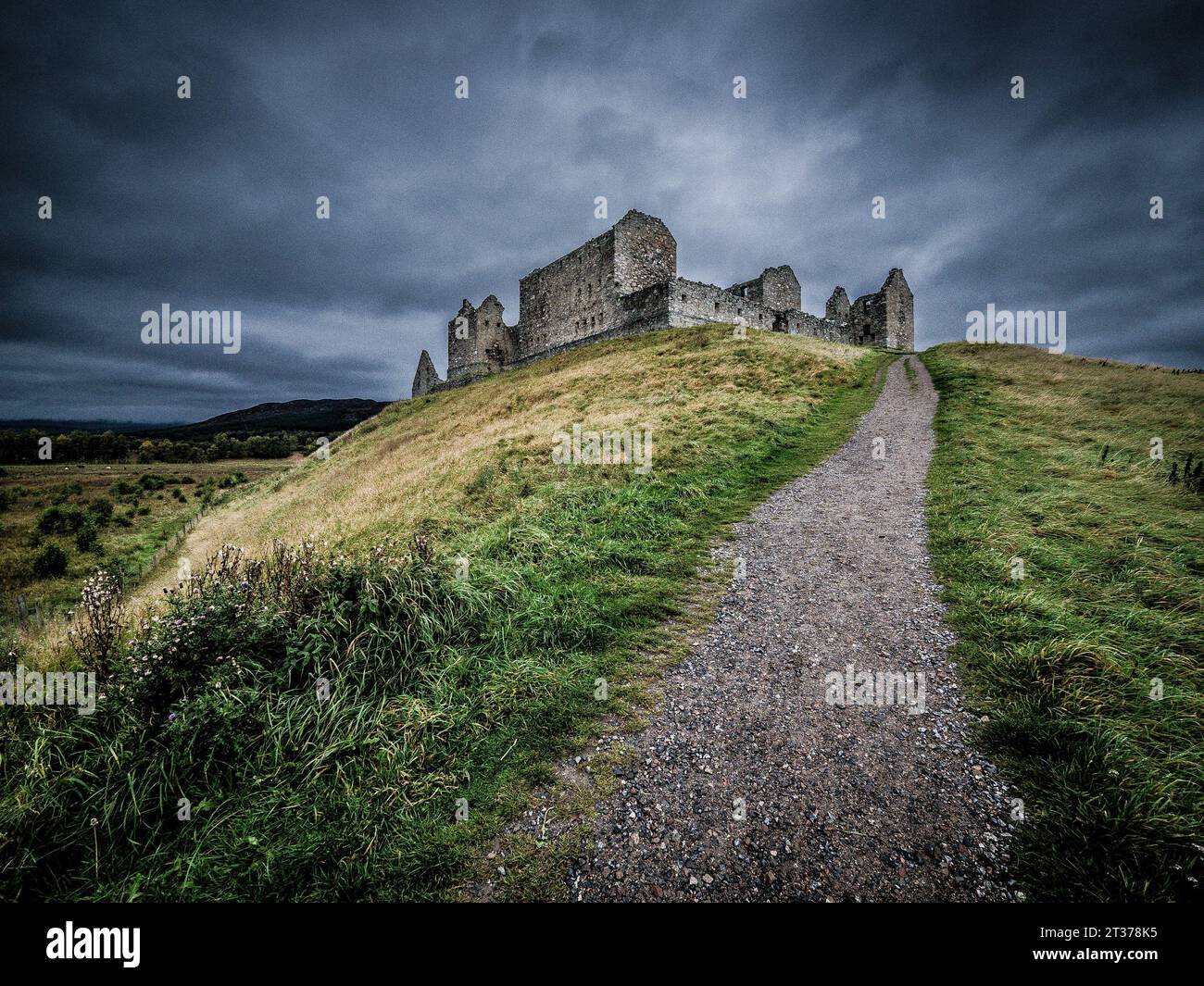 The image is of the ruins of Ruthven Military Barracks. Built in 1721 ...