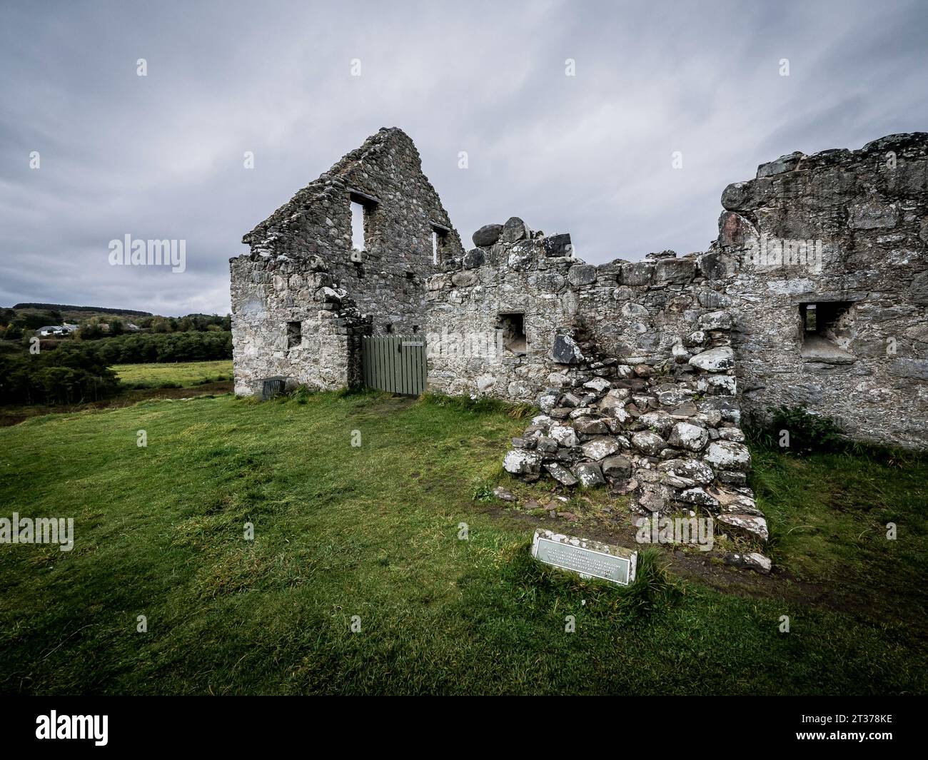 The image is of the ruins of Ruthven Military Barracks. Built in 1721 ...
