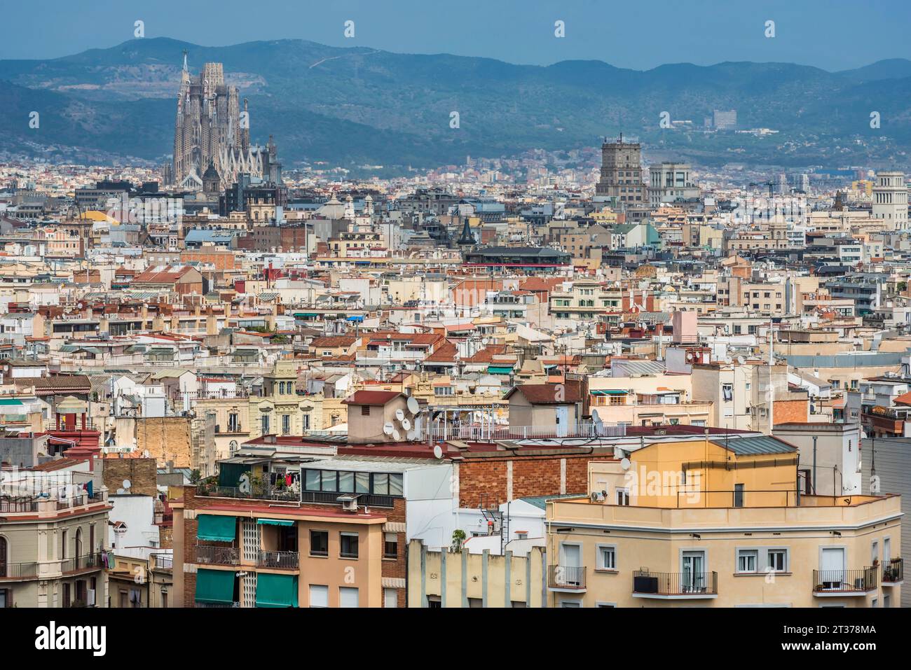 City overview with Sagrada family, Barcelona, Spain Stock Photo - Alamy