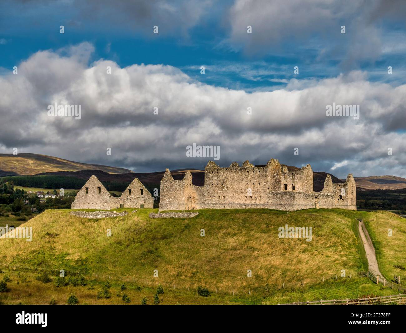 The image is of the ruins of Ruthven Military Barracks. Built in 1721 ...