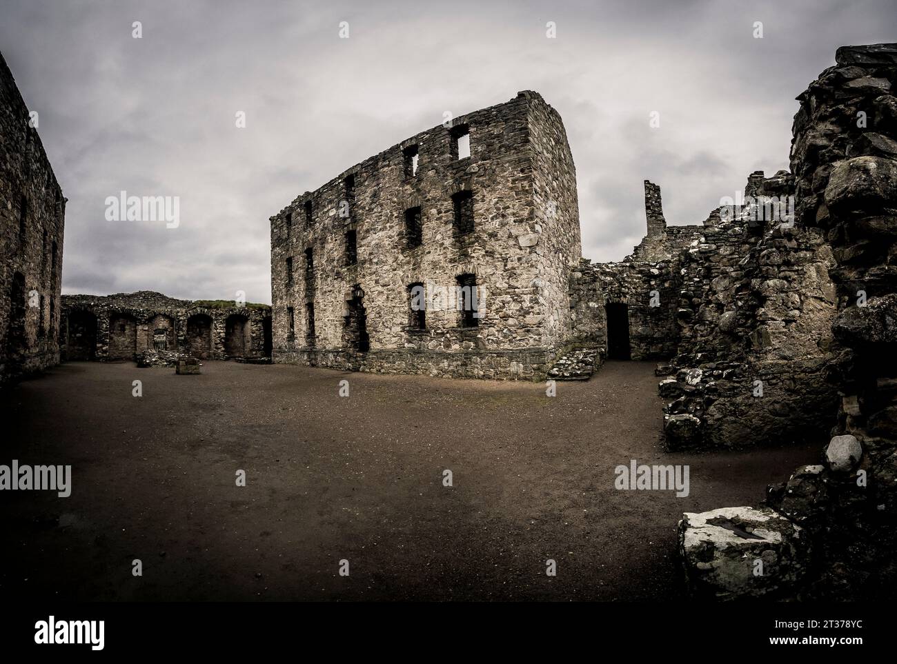The image is of the ruins of Ruthven Military Barracks. Built in 1721 ...