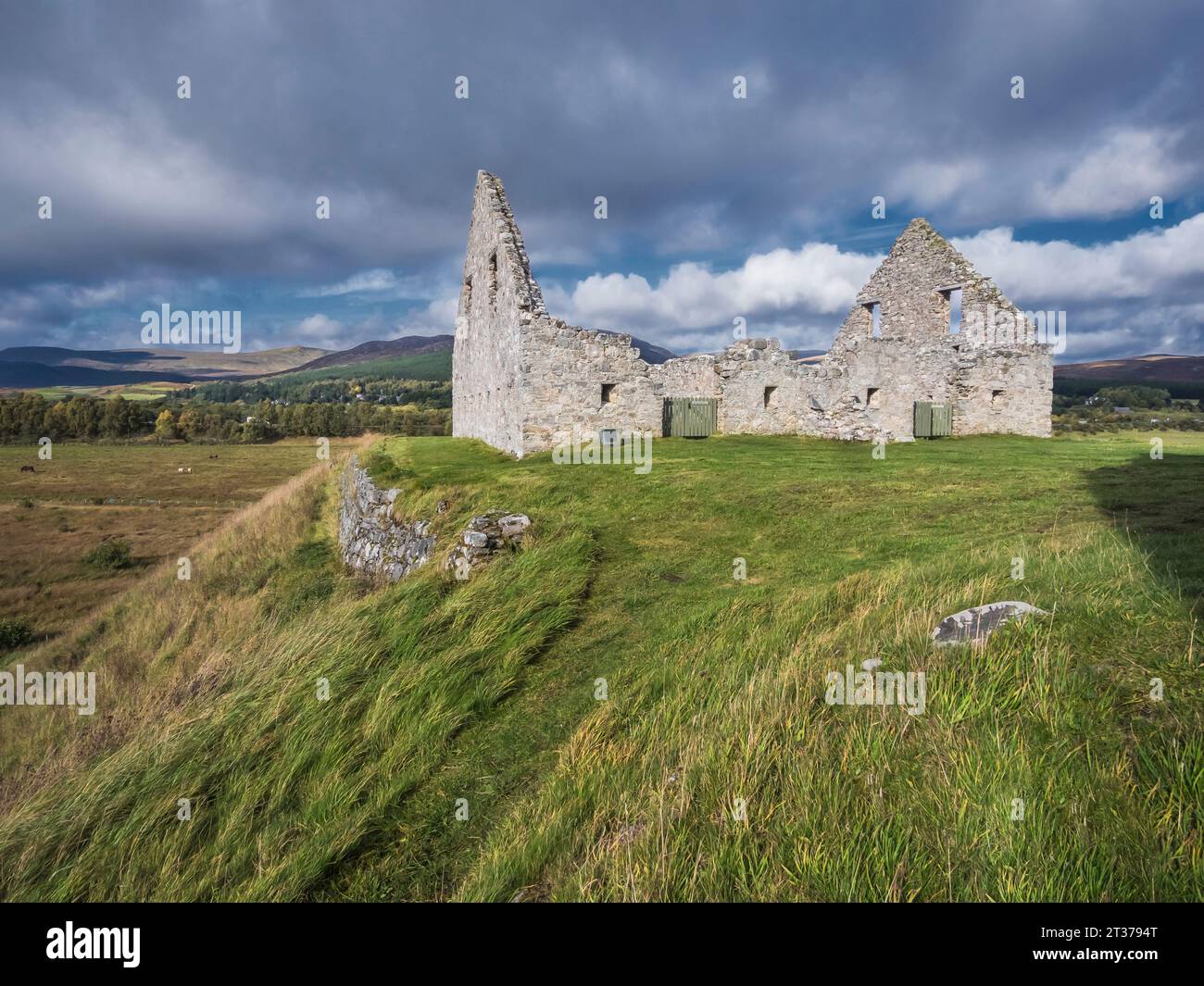 The image is of the ruins of Ruthven Military Barracks. Built in 1721 ...