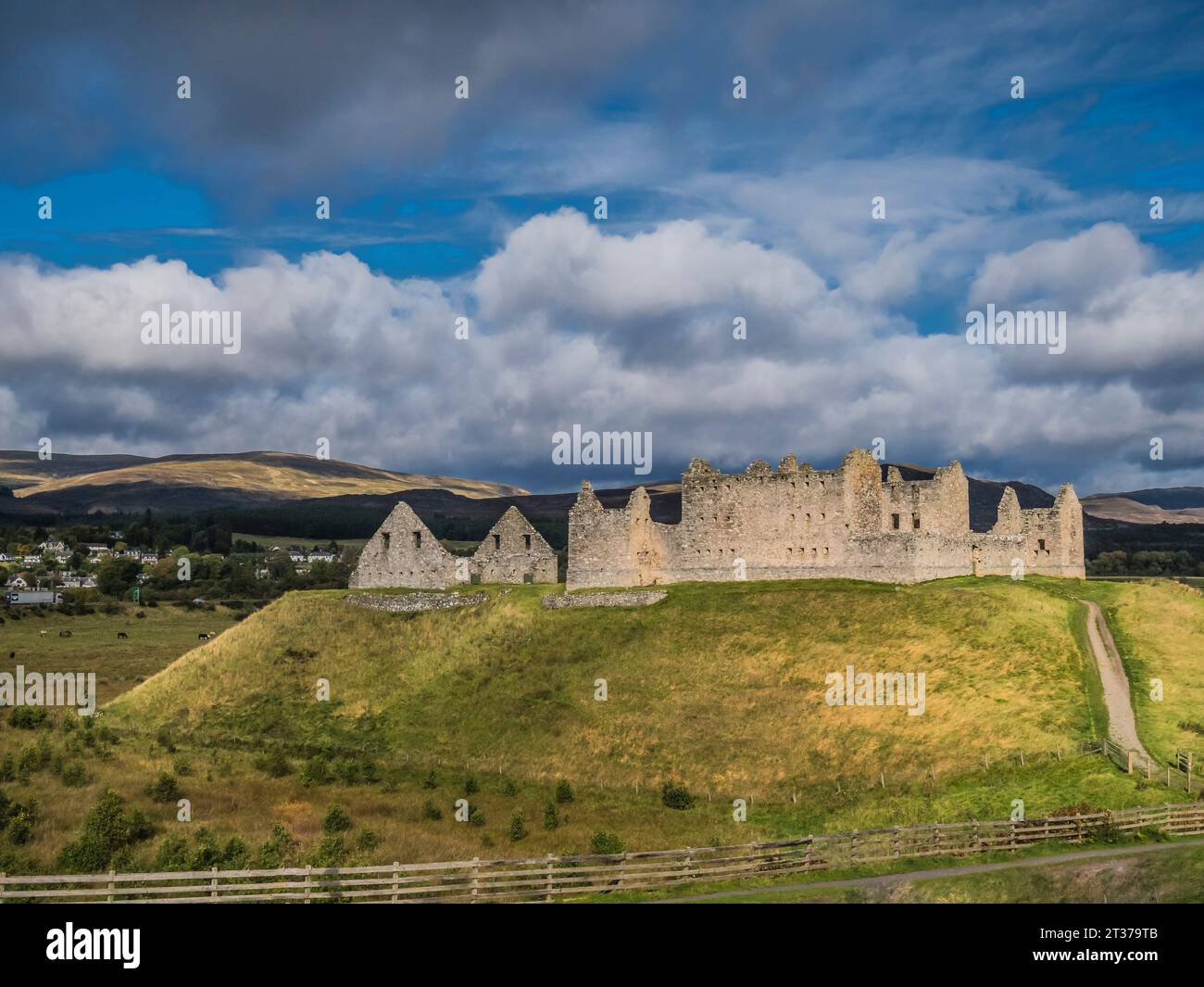 The image is of the ruins of Ruthven Military Barracks. Built in 1721 ...