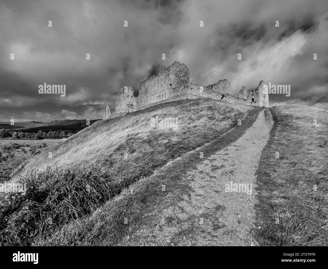 The image is of the ruins of Ruthven Military Barracks. Built in 1721 ...