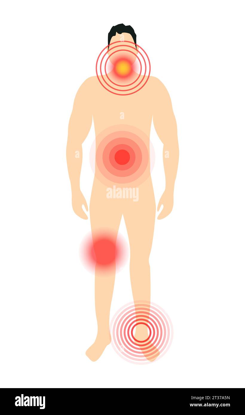 Muscle pain target Cut Out Stock Images & Pictures - Alamy