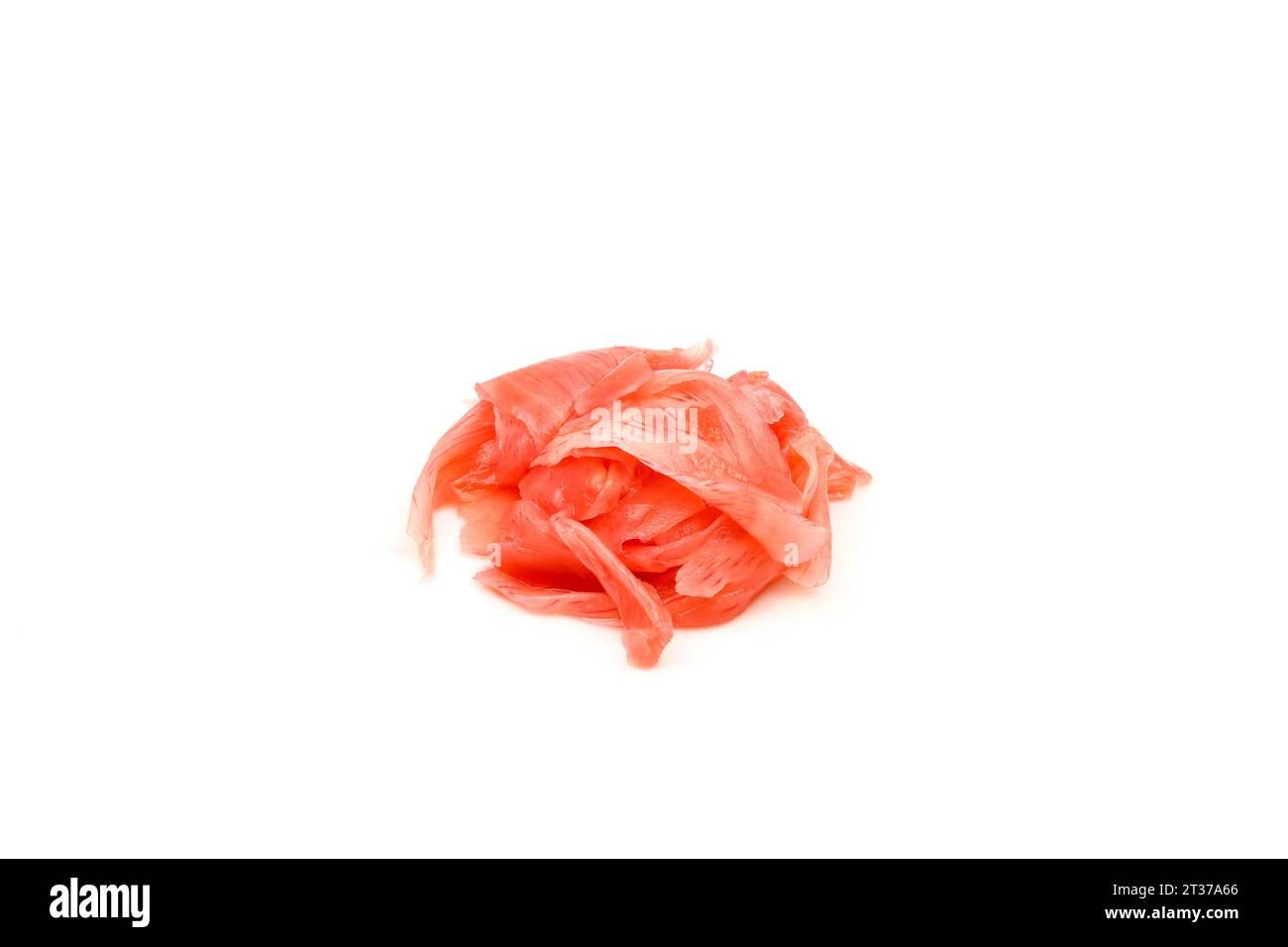 Red pickled sushi ginger pile isolated on white background Stock Photo ...