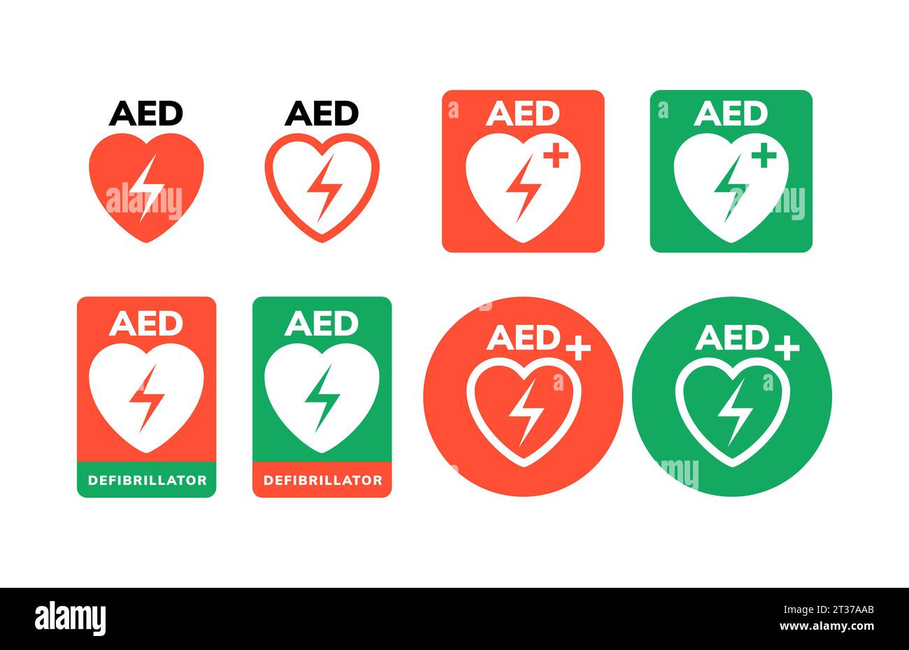 Automatic emergency defibrillator Stock Vector Images - Alamy