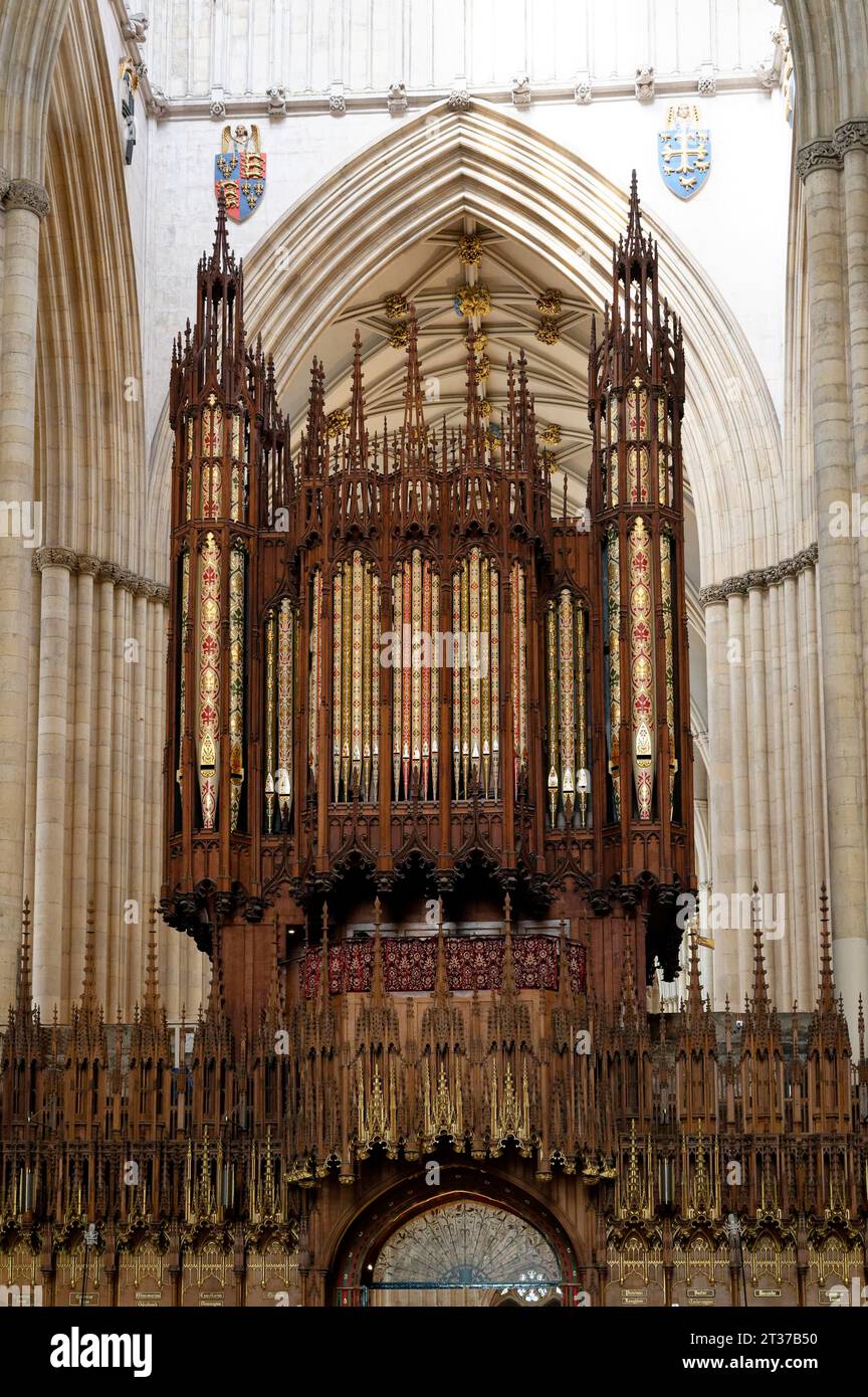 Interior view, organ, York Minster, Archidiocese of York, York, England ...