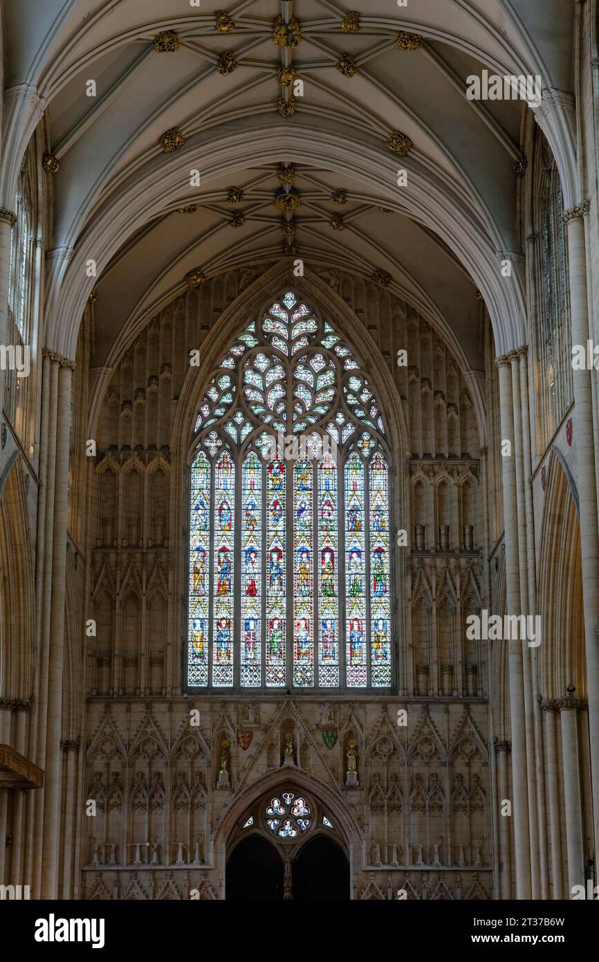 Interior view, window, York Minster, Archidiocese of York, York ...