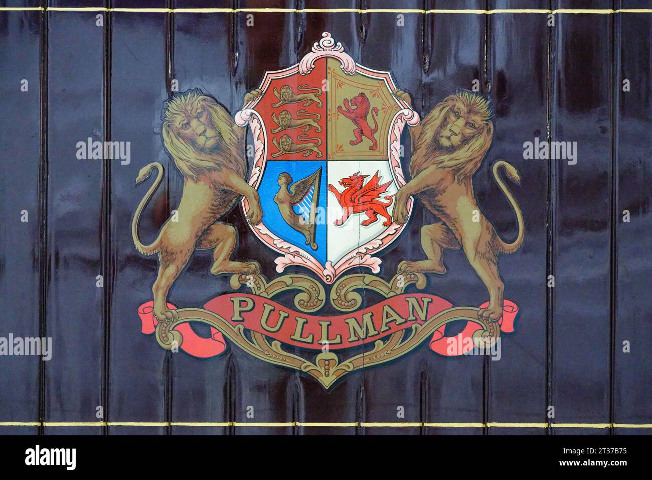 Interior view, logo, National Railway Museum, York, England, Great ...