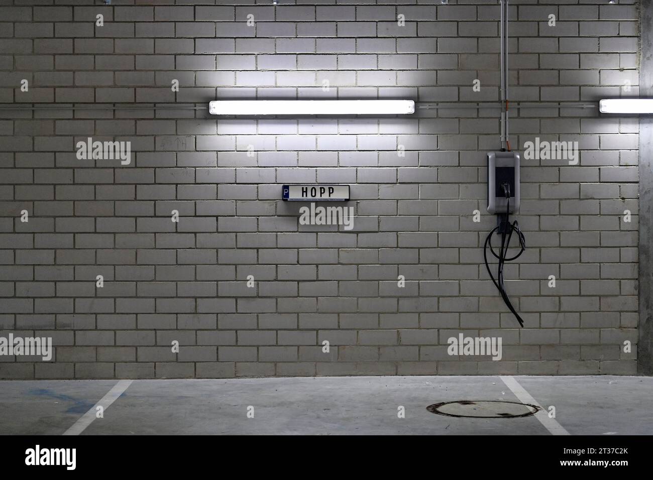 Wallbox, parking space, garage space for the electric vehicle, e-car of ...
