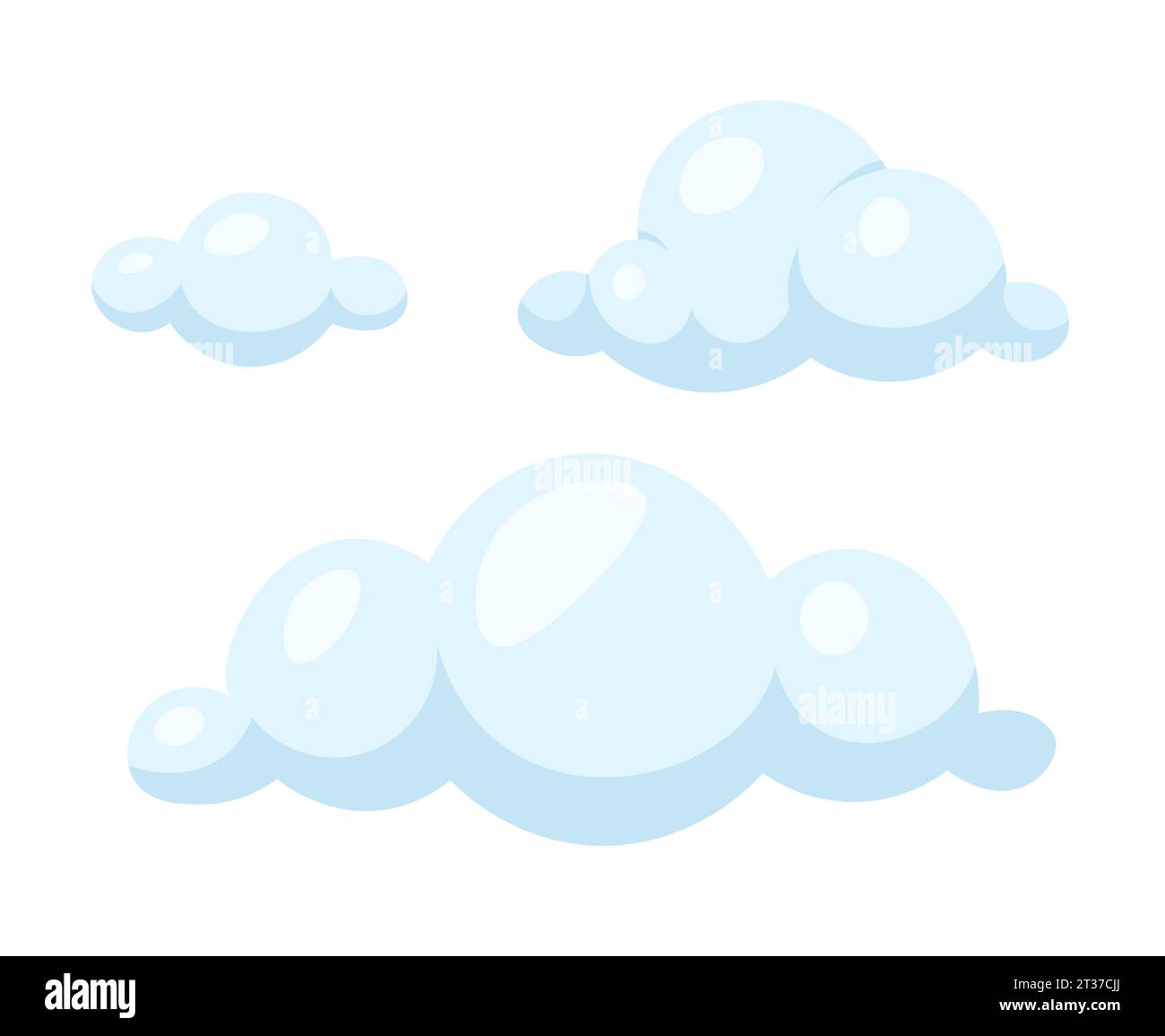 Blue clouds 2D cartoon object Stock Vector Image & Art - Alamy