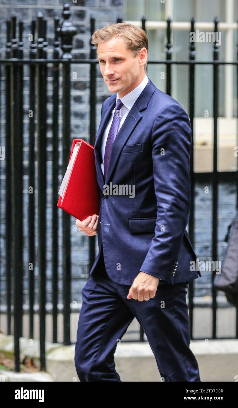 London, UK. 23rd Oct, 2023. Chris Philps exits the meeting. Chris Philp ...