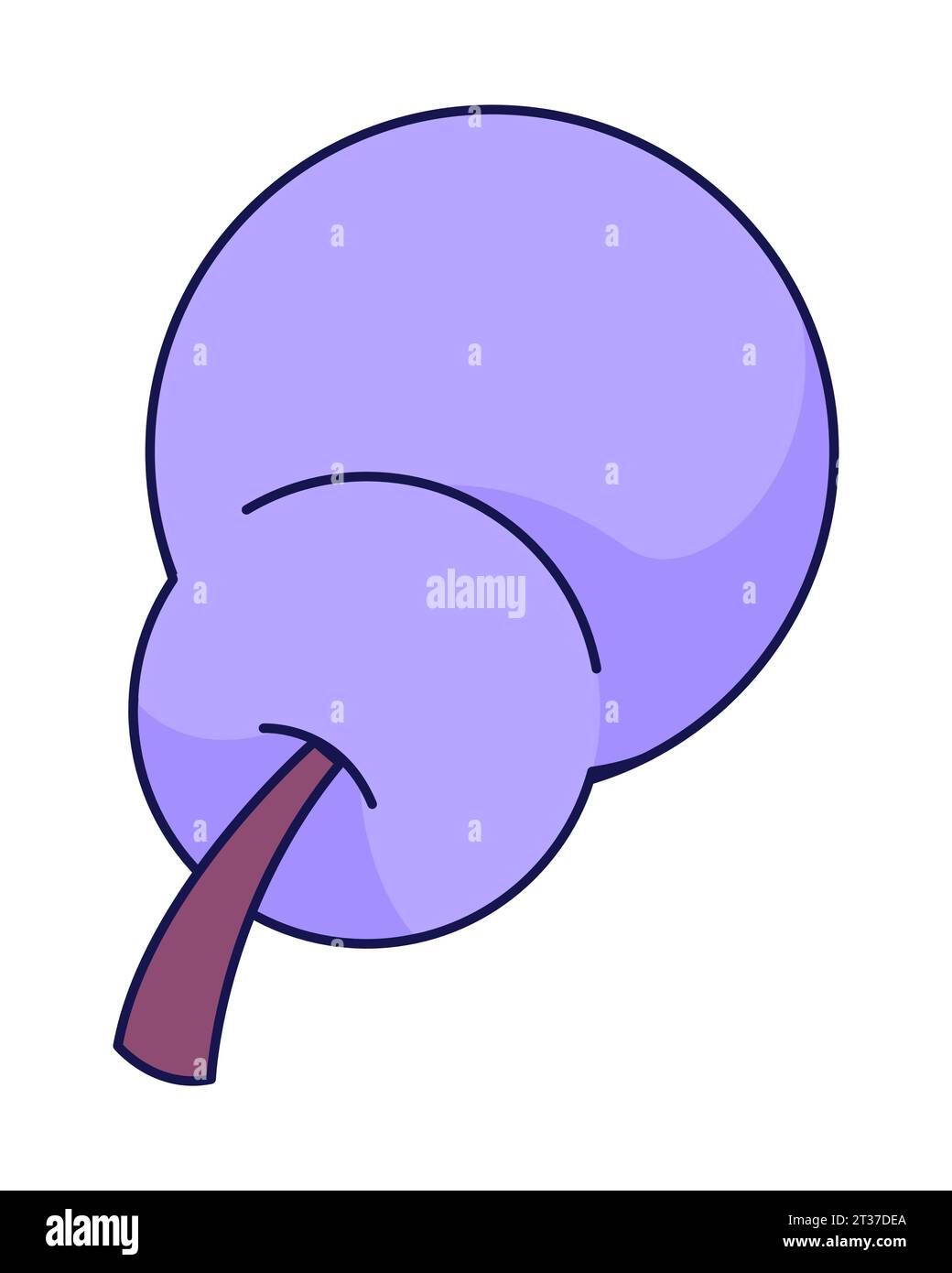 Pear fruit 2D linear cartoon object Stock Vector Image & Art - Alamy